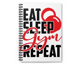 Gym Notebook A5 - Gym Journal - Gym Tracker - Gym Notepad - Gym Gift ...