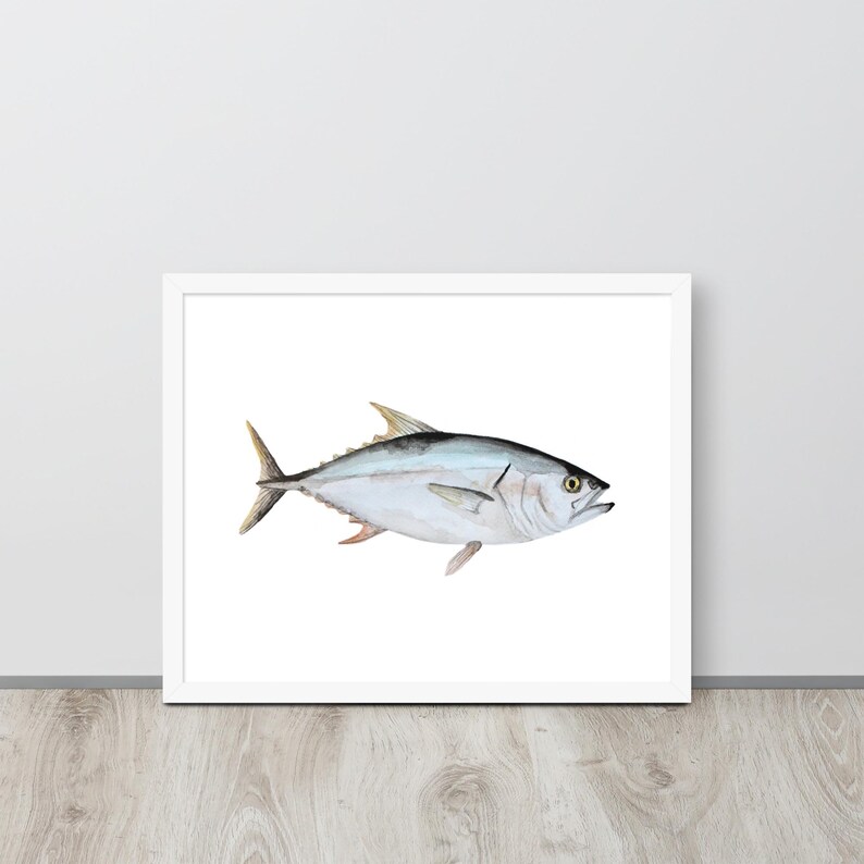 Watercolor Tuna Fish in Framed Poster - Etsy