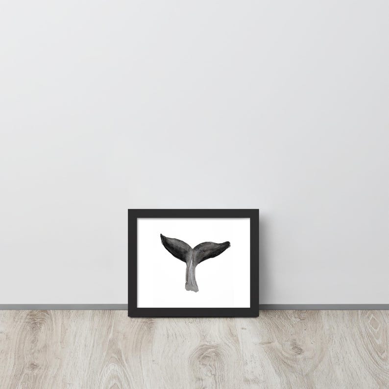 Whale Tail Framed Poster - Etsy