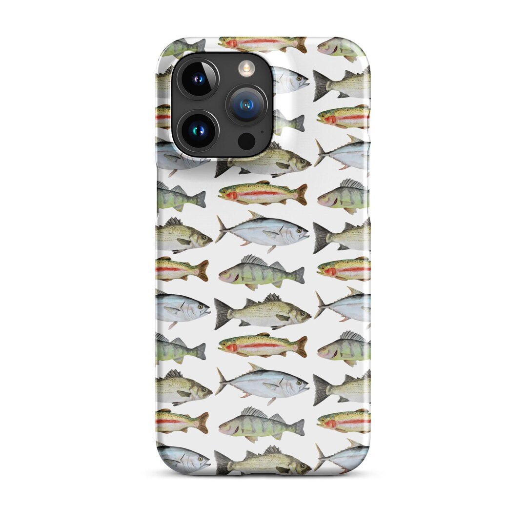 Watercolor Four Fish (trout, Bass, Tuna, Perch) on iPhone Case - Etsy