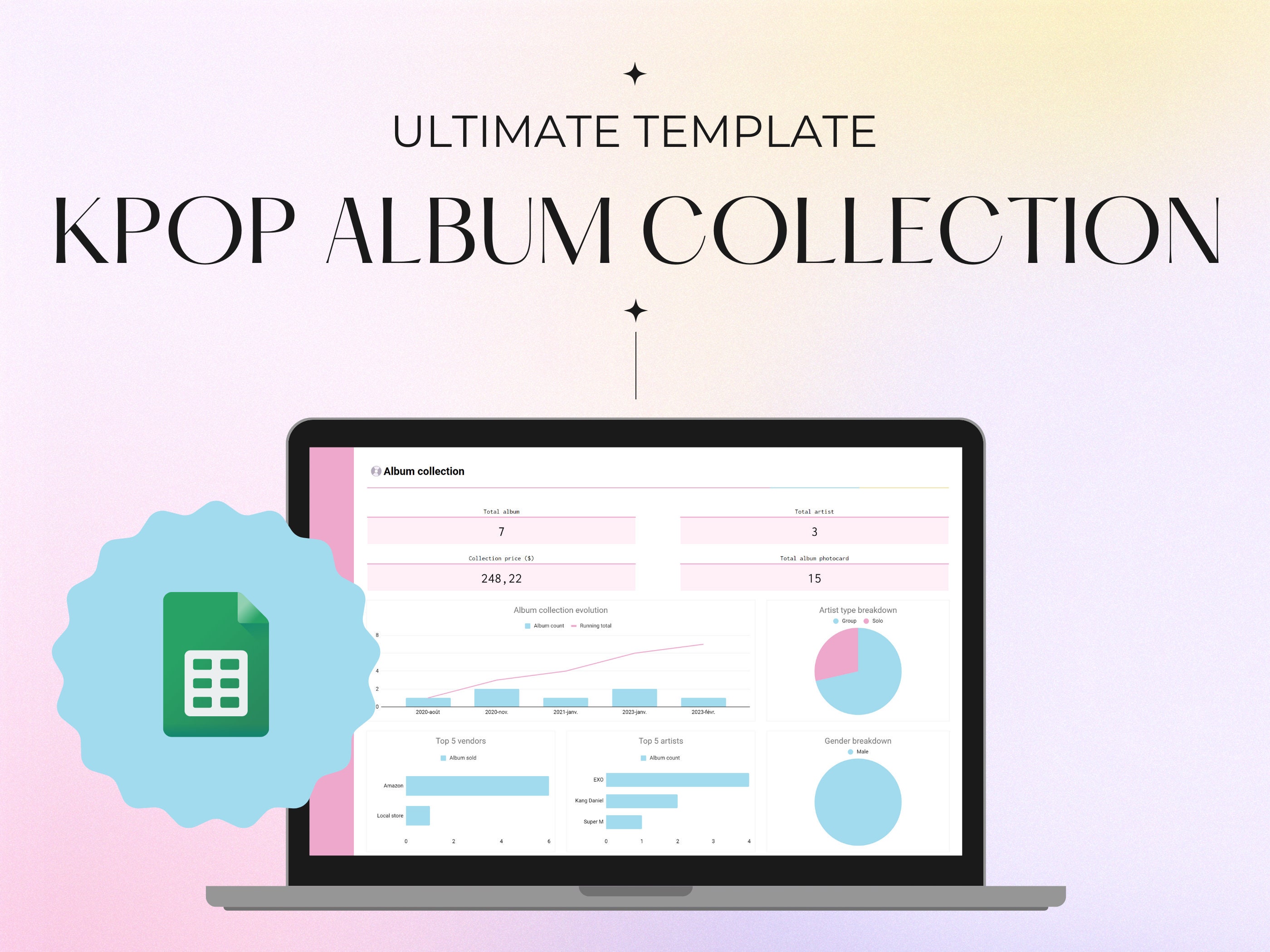 Kpop Album Collection Spreadsheet Template - Etsy