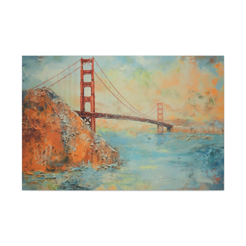 Golden Gate Bridge Painting for Living Room Oil Painting for Dining ...