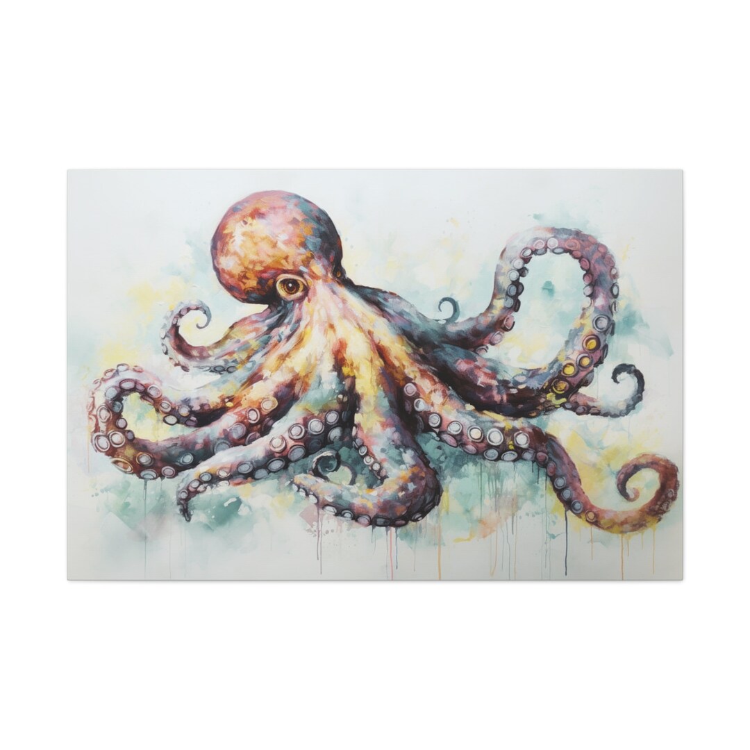 Octopus Oil Painting for Living Room Oil Painting for Dining Room ...