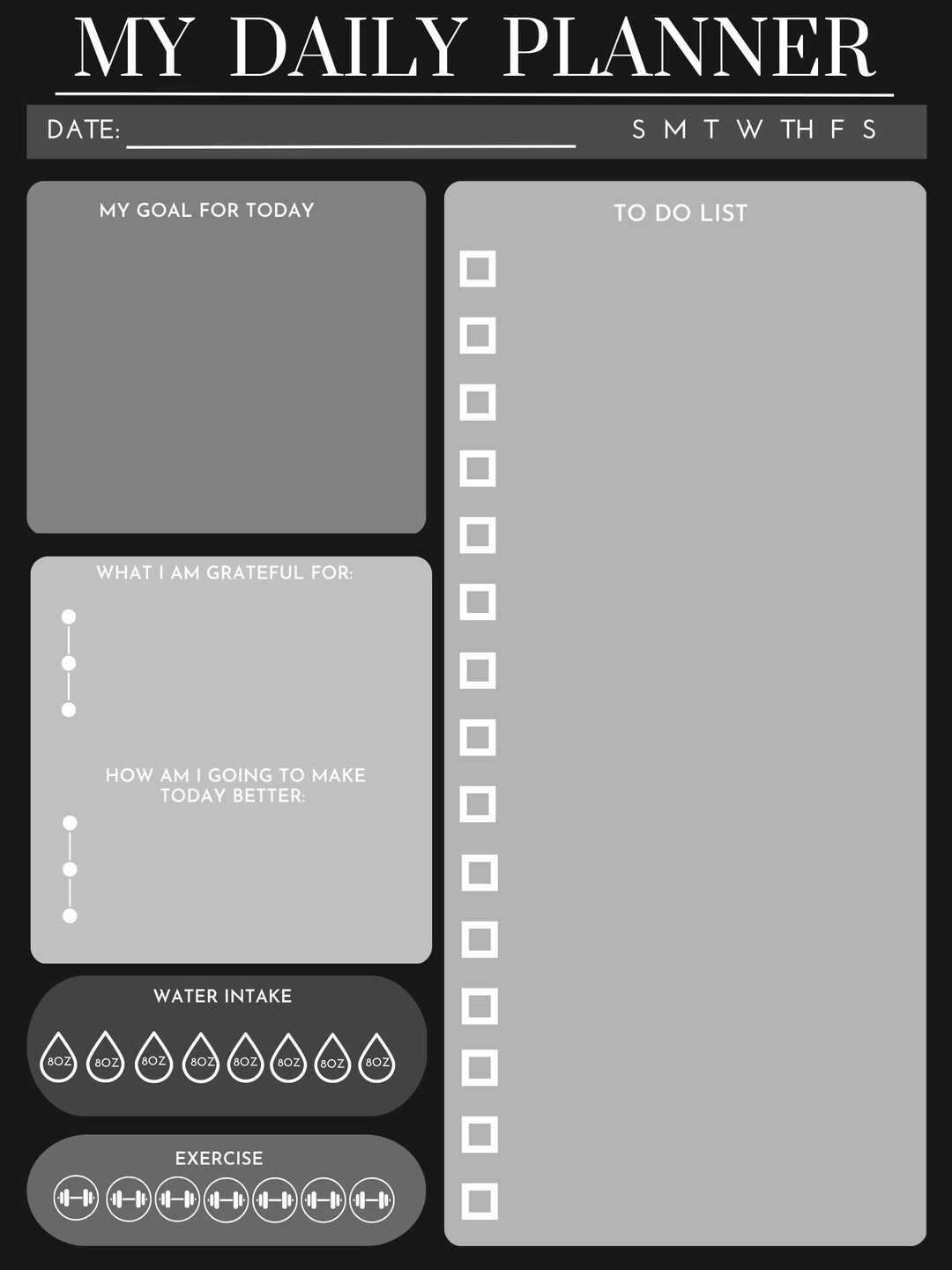 Simple but Effective Daily Planner - Etsy