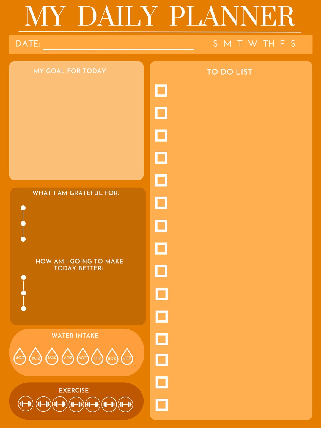 Simple but Effective Daily Planner - Etsy