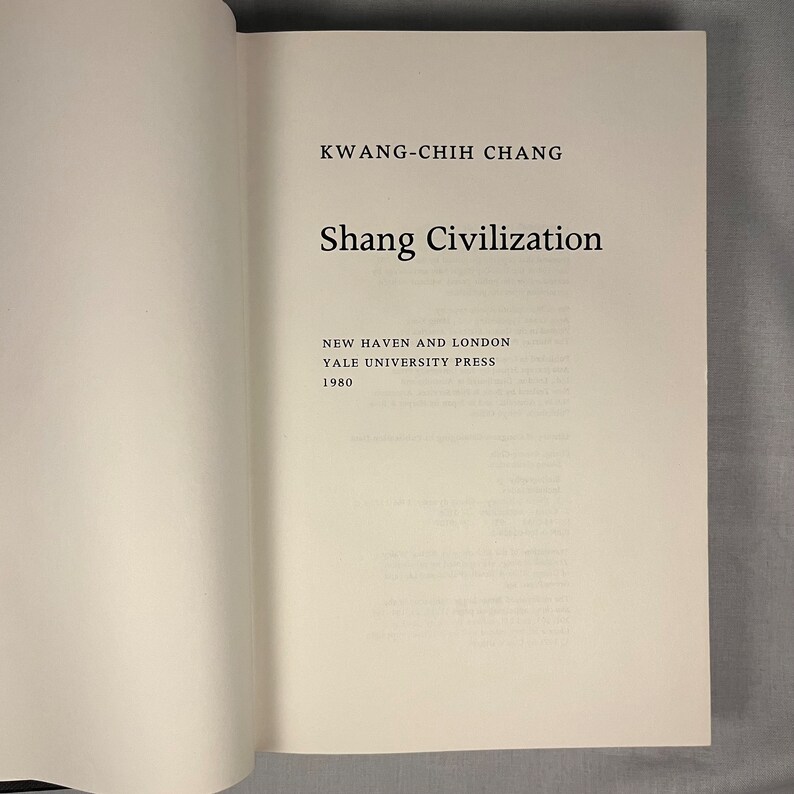 Shang Civilization by Kwang-chih Chang (1980) Vintage Hardcover Book - Etsy