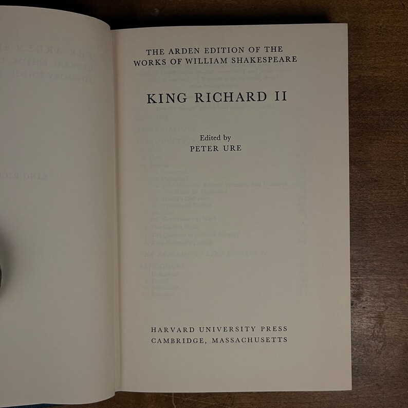 The Arden Shakespeare: King Richard II (1956) Vintage Hardcover Book - Etsy