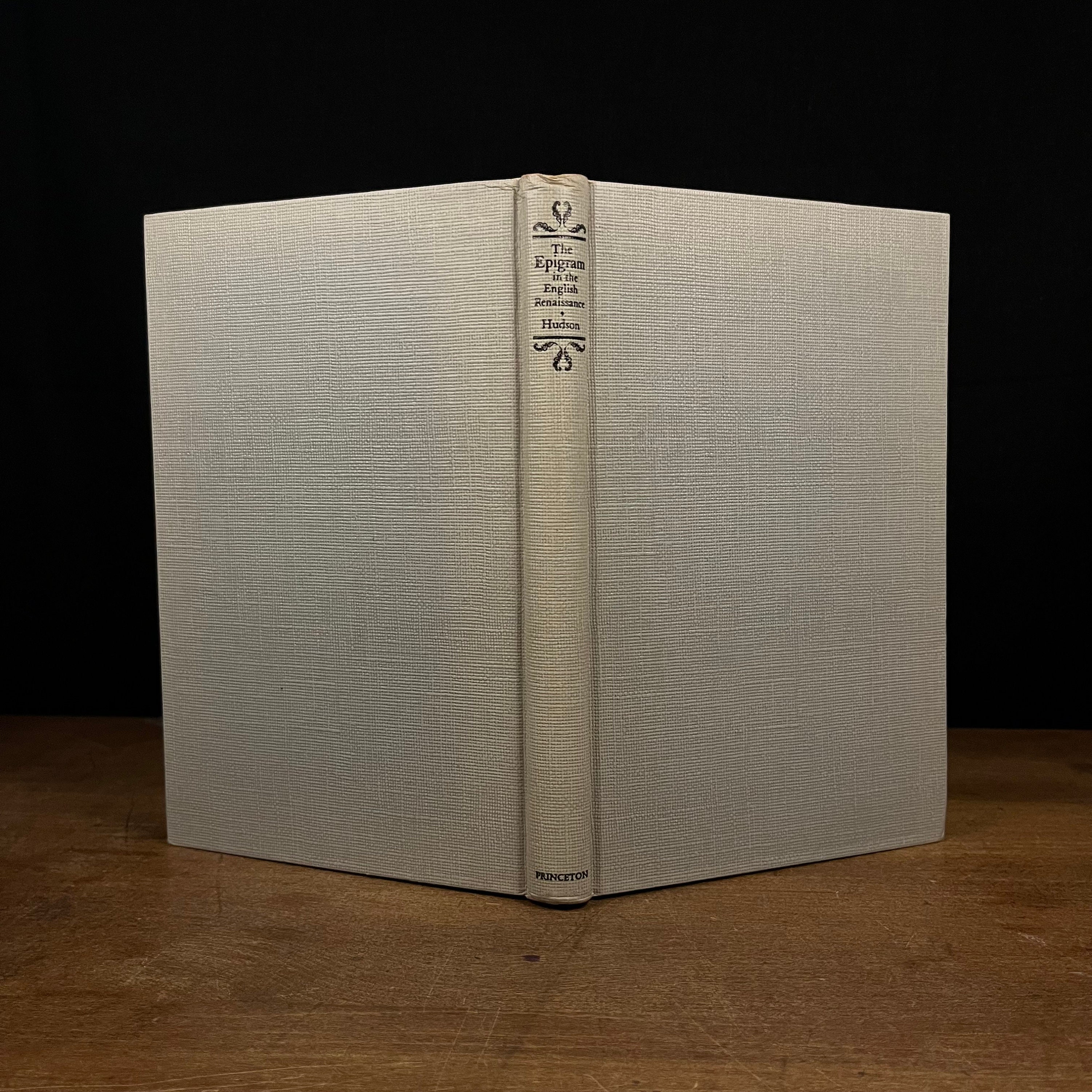 First Printing the Epigram in the English Renaissance by Hoyt Hopewell ...