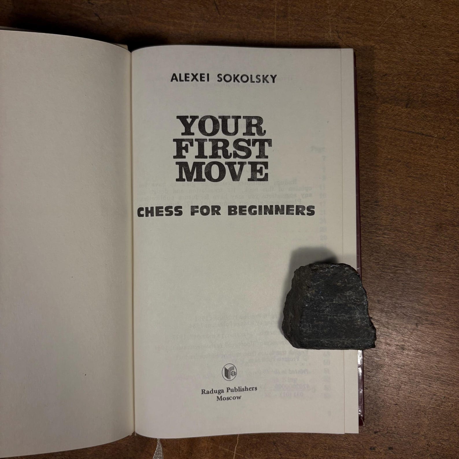 Your First Move: Chess for Beginners / Alexei Sokolsky (1984) Vintage ...