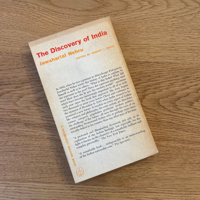 The Discovery of India by Jawaharlal Nehru 1960 Vintage Mass - Etsy