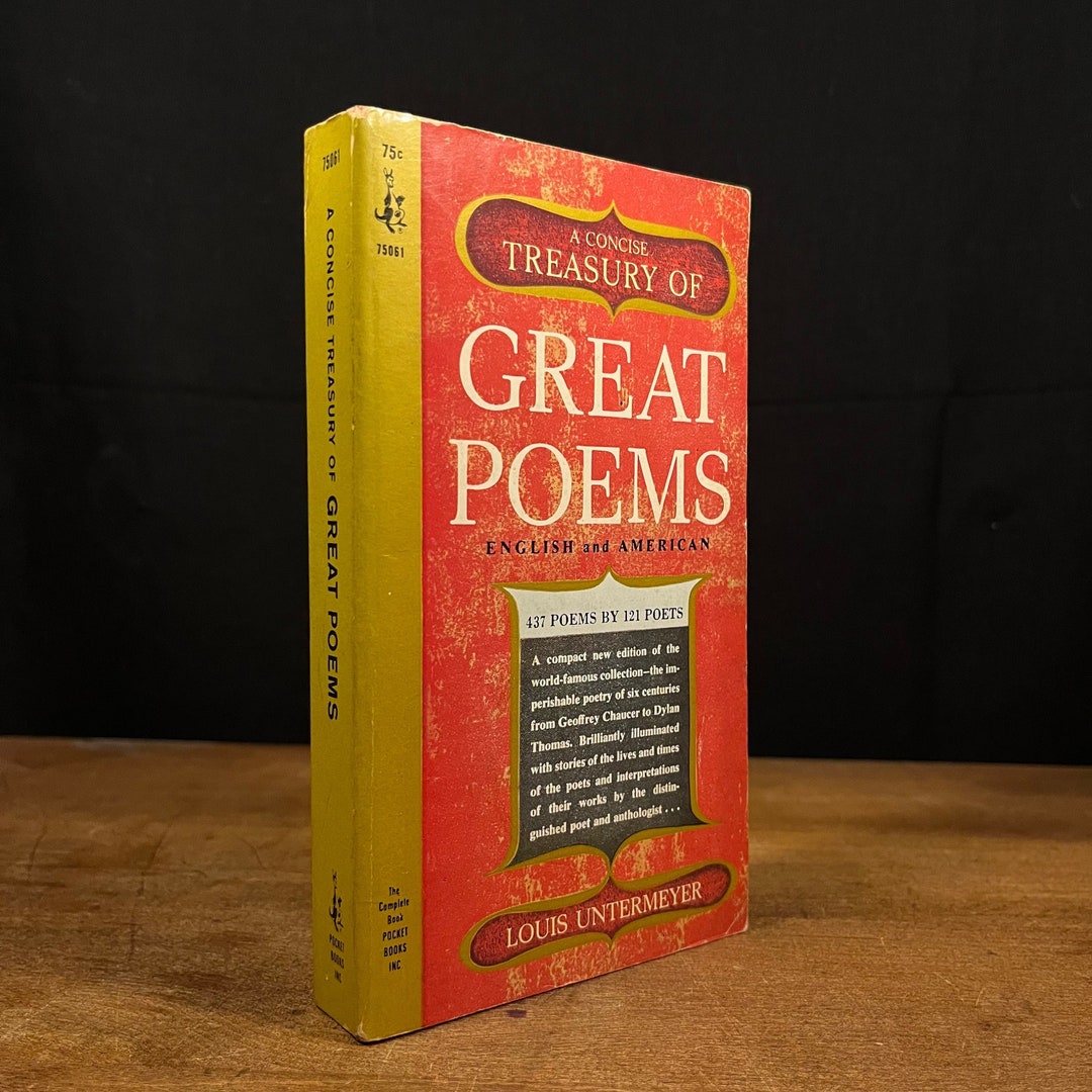 A Concise Treasury of Great Poems by Louis Untermeyer (1964) Vintage ...