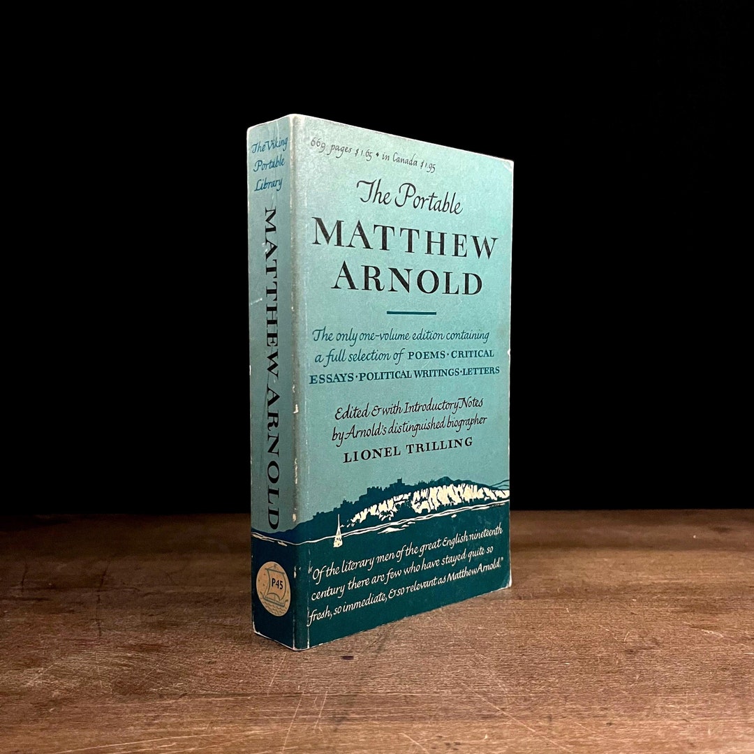 The Portable Matthew Arnold by Lionel Trilling (1960) Vintage Paperback ...
