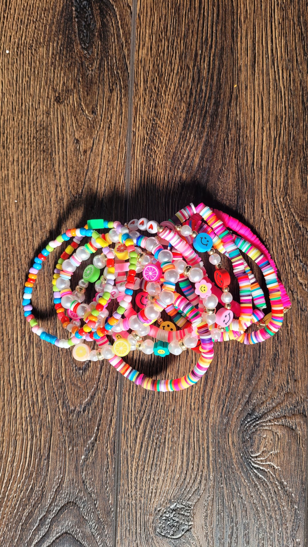 12pc Assorted Colorful Clay Bead Bracelet Friendship Bracelet - Etsy