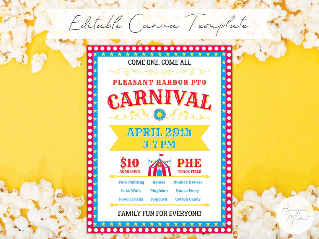 Carnival Flyer Template - Etsy