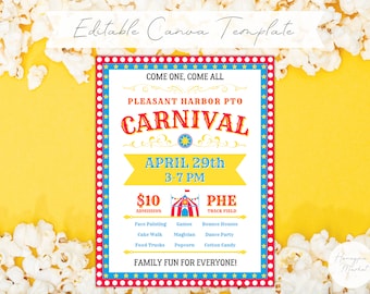 Editable Fall Festival Flyer 8.5x11, Fall Festival Invite, Harvest ...