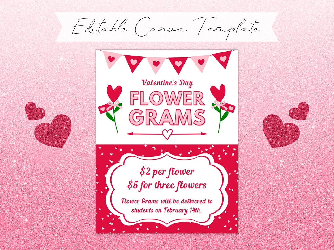 Flower Grams Flyer Template - Etsy