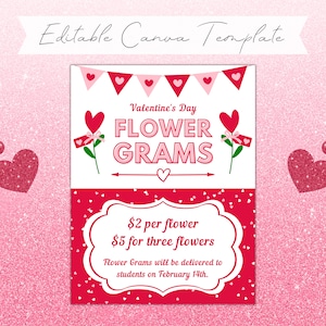 Flower Grams Flyer Template - Etsy