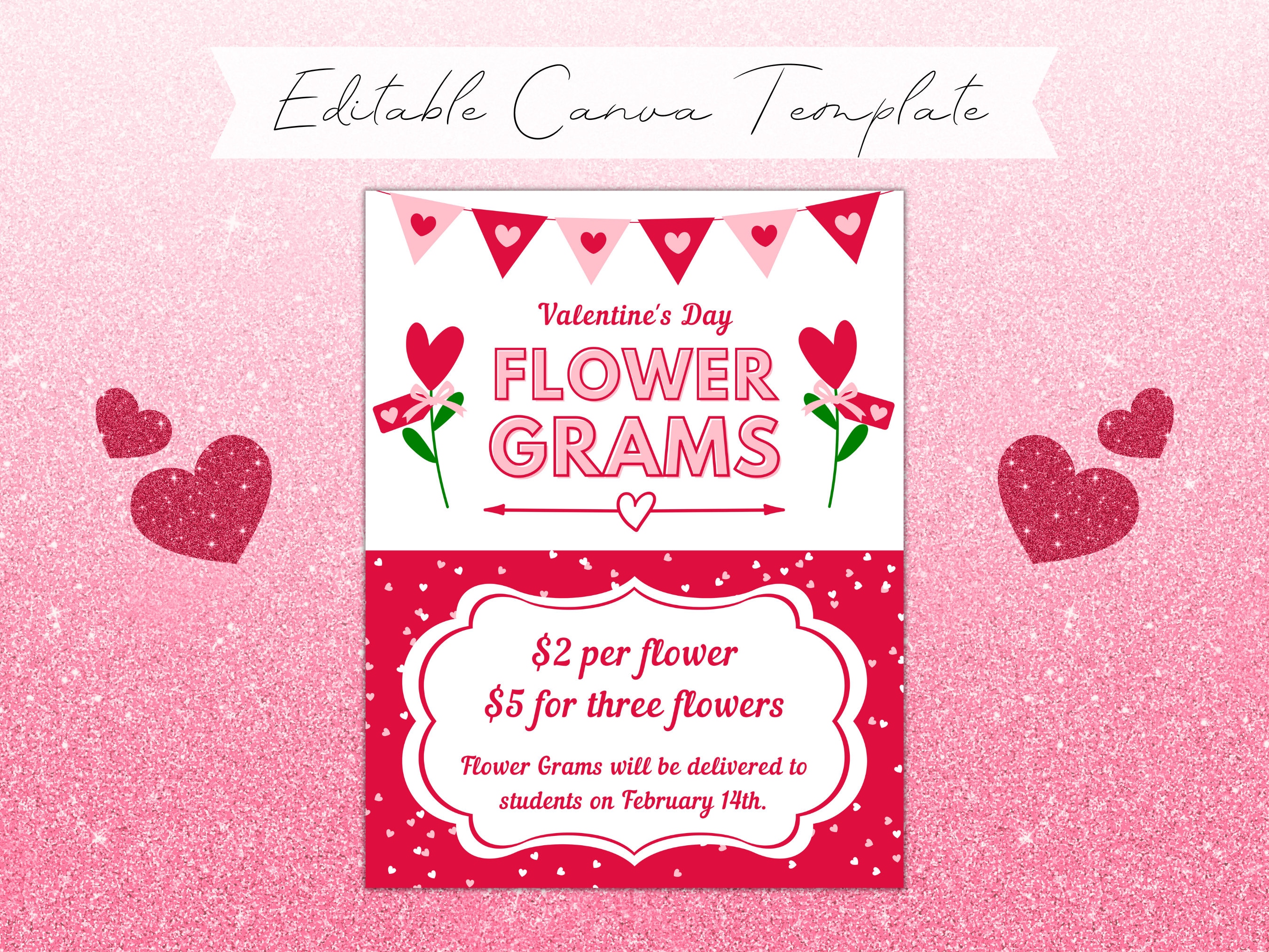 Flower Grams Flyer Template - Etsy