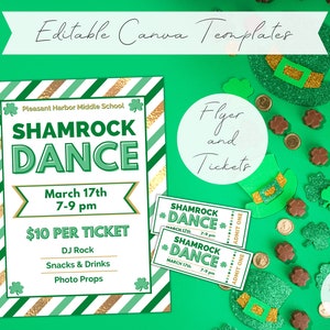St. Patrick's Day Shamrock Dance Template Bundle - Etsy