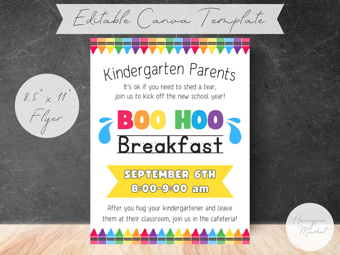 Boo Hoo Breakfast Flyer Canva Template - Etsy