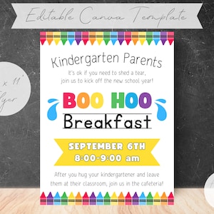 Boo Hoo Breakfast Flyer Canva Template - Etsy