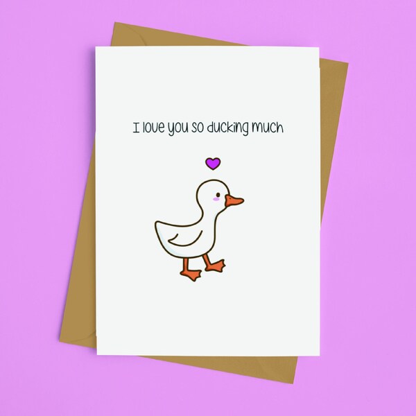 Printable Duck Anniversary Card - Etsy