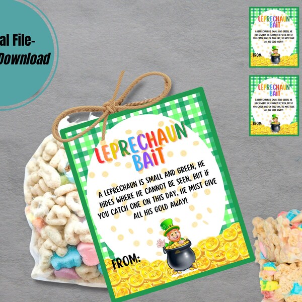 Leprechaun Bait Tag - Etsy