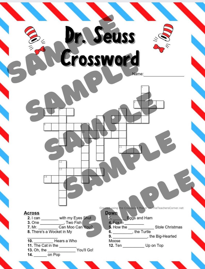 Instant Printable Dr. Seuss Activity Bundle, Read Across America Week ...