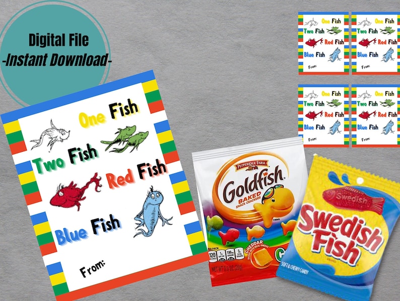 Instant Download Dr. Seuss Printable Kids Class Favor One - Etsy