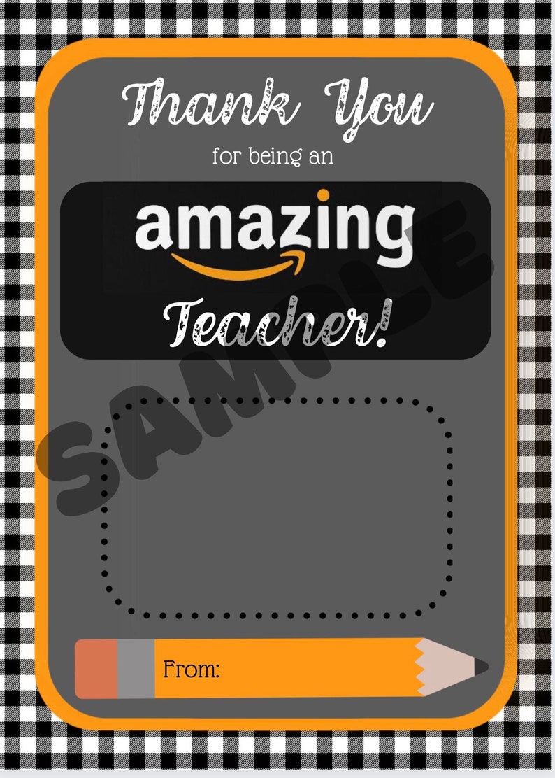Printable Teacher Thank You Gift Card Holder Teacher - Etsy
