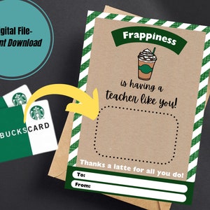 Printable Teacher Thank You Gift Card Holder, Teacher Appreciation ...