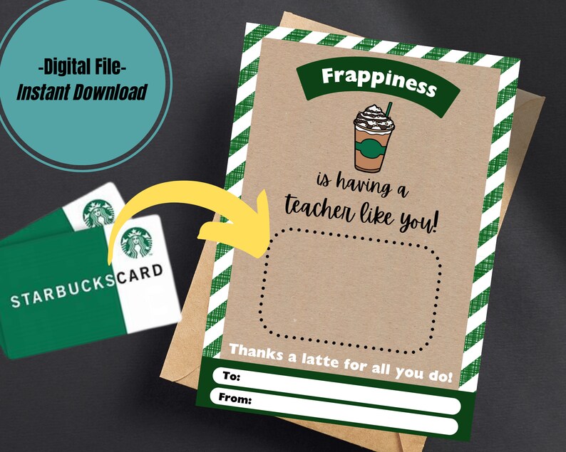 Printable Teacher Thank You Gift Card Holder, Teacher Appreciation ...