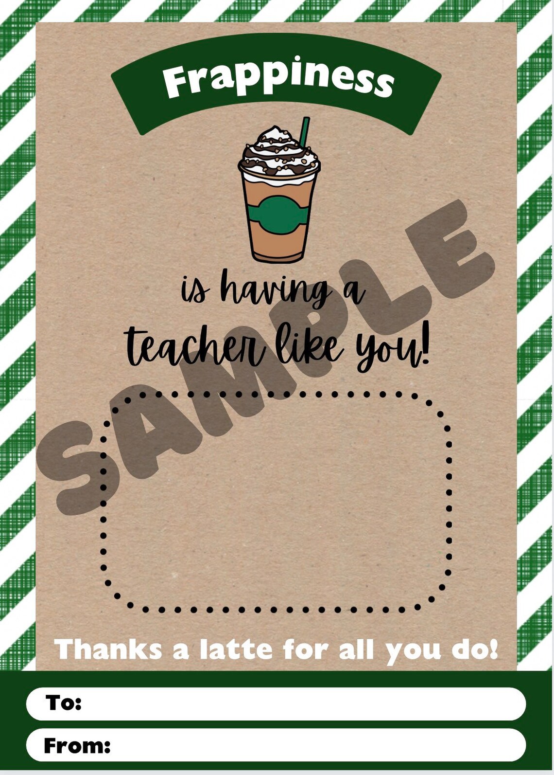 Printable Teacher Thank You Gift Card Holder, Teacher Appreciation ...