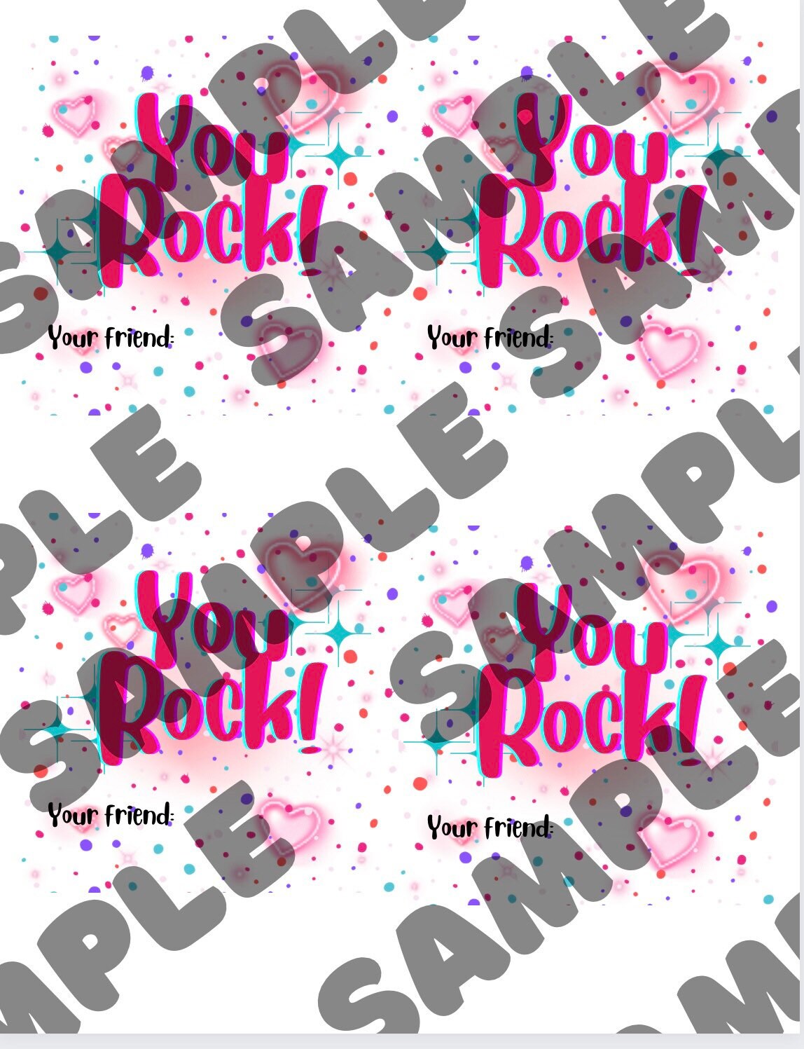 Instant Printable You Kids Rock Valentines, Rock Candy Classroom, Pop ...