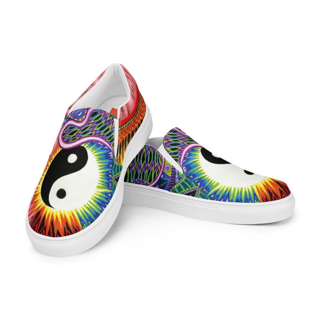 Yin-yang Slip-on Canvas Shoes (men's Sizing) - Etsy