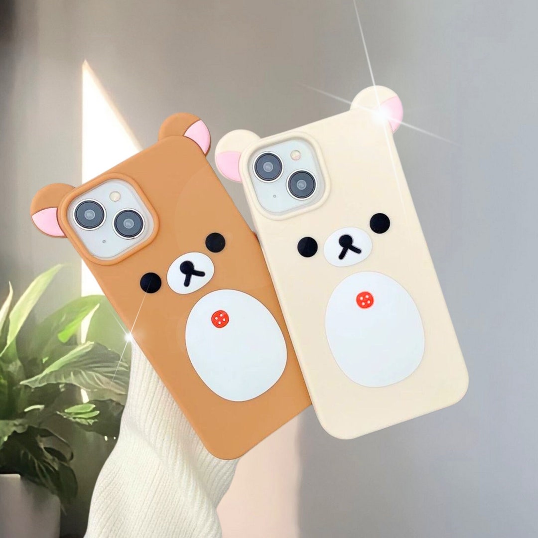 Cute 3D Cartoon Phone Case, White Bear Phone Case Brown Bear Phone Case ...