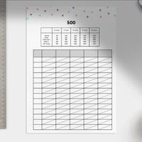 500 Five Hundred Card Game Rules & Scorecard {PDF - Printable} - Etsy