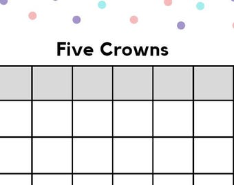 Up & Down the River Card Game Score Tracker Sheet Printable - With ...