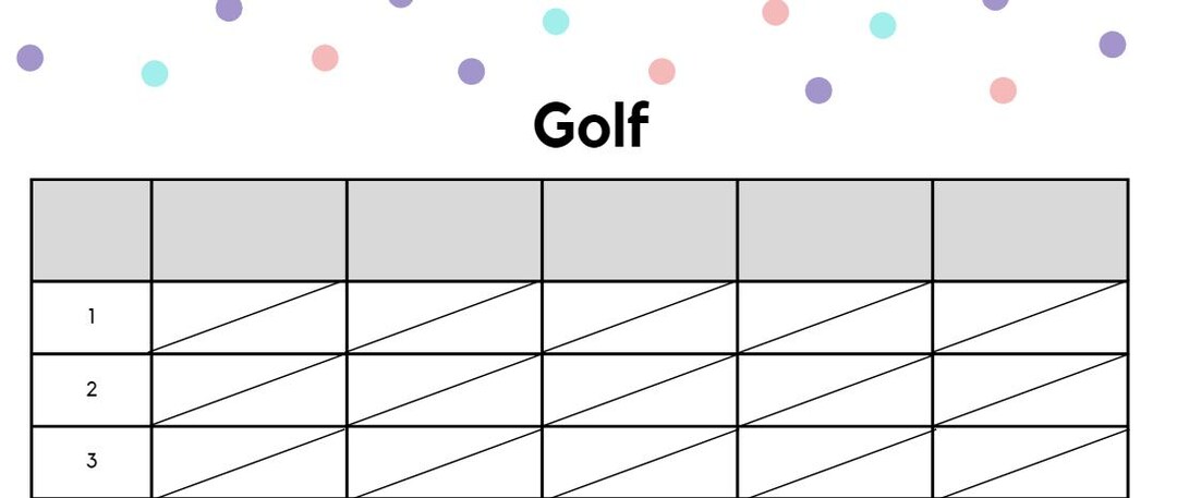 Golf Card Game Score Tracker Sheet Printable - Etsy