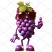 Cool Grapes Purple Clipart Digital Download Printable Cartoon Character ...
