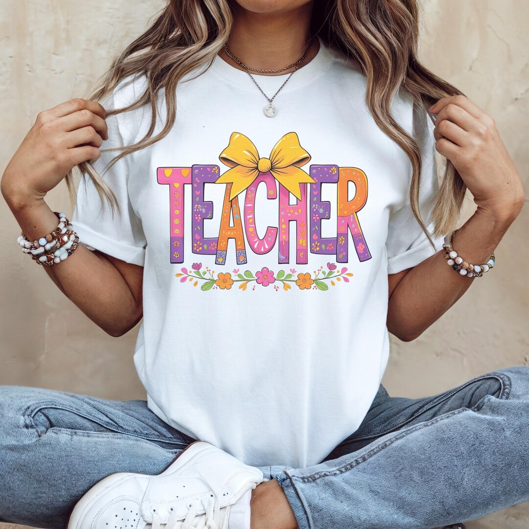 Coquette Teacher Png, Back to School Png, Teacher Appreciation, First ...