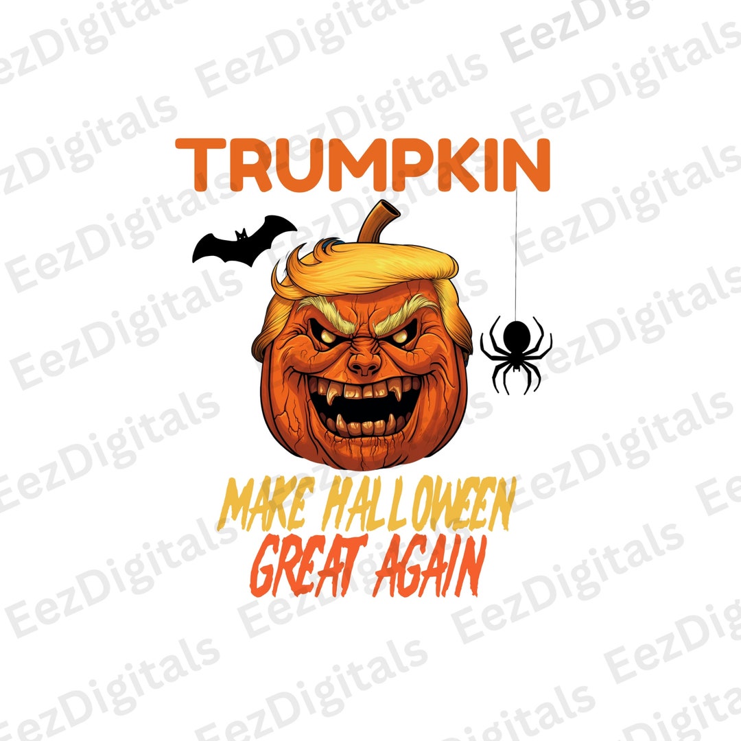 Trumpkin Trump PNG Funny Halloween Pumpkin Make Halloween Great Again ...