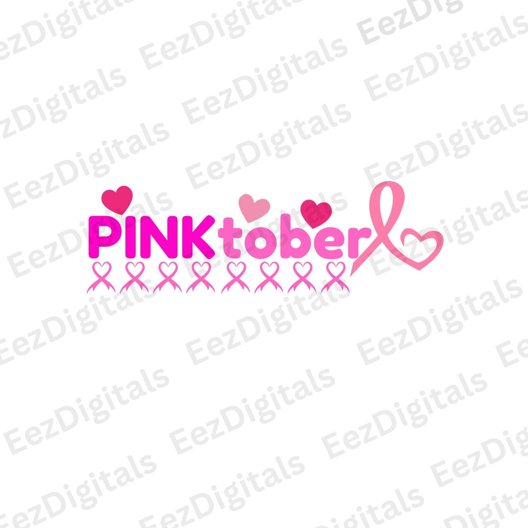 Pinktober PNG DTF/G in October We Wear Pink PNG Cancer Awareness Pink ...