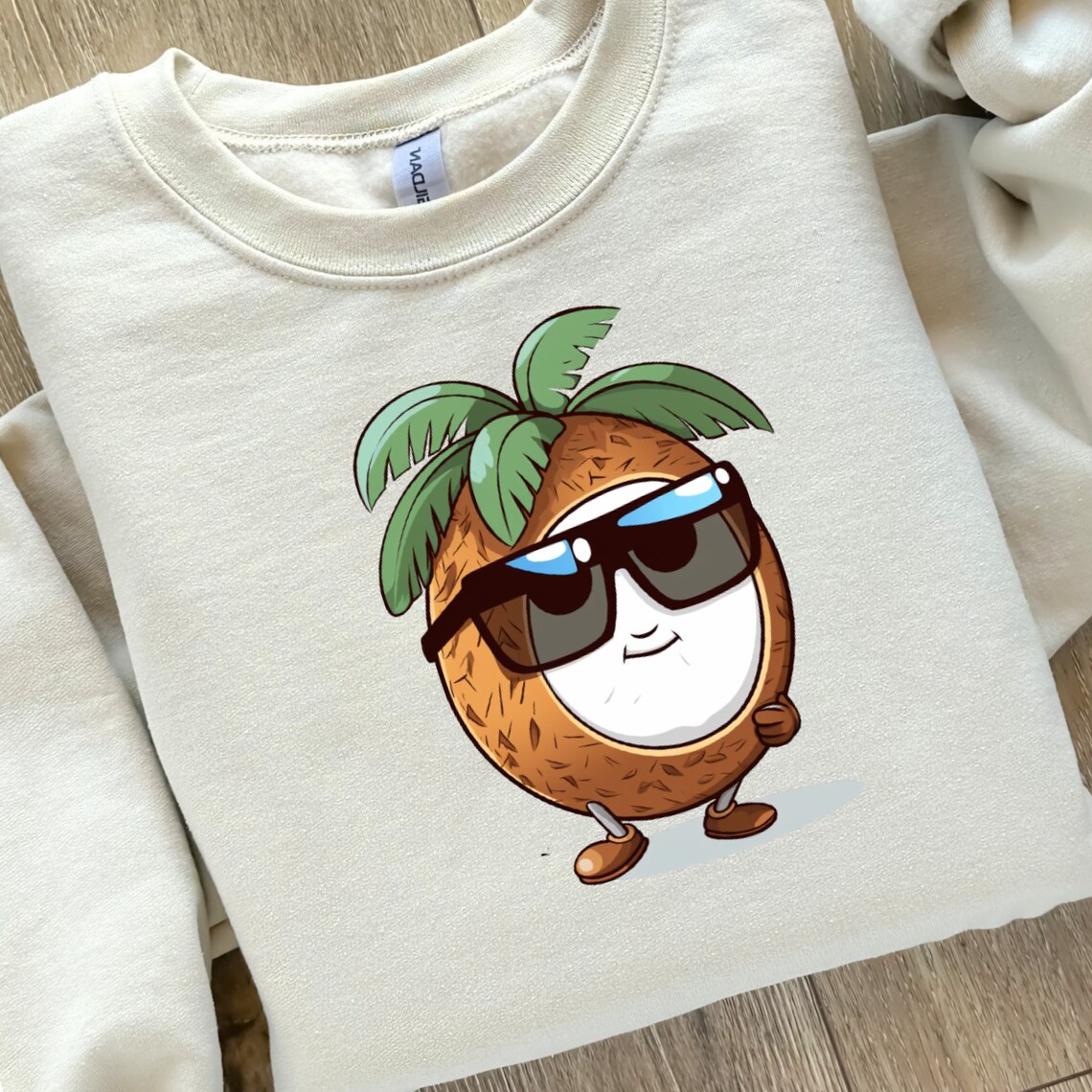 Cool Coconut Clipart Digital Download Digital or Printable Cartoon ...