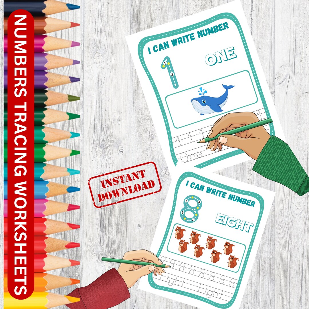 Pre K Worksheets Easy Preschool Numbers Tracing Numbers 1-10 ...