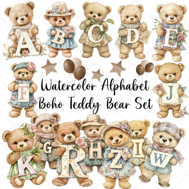 Bear Alphabet - Etsy