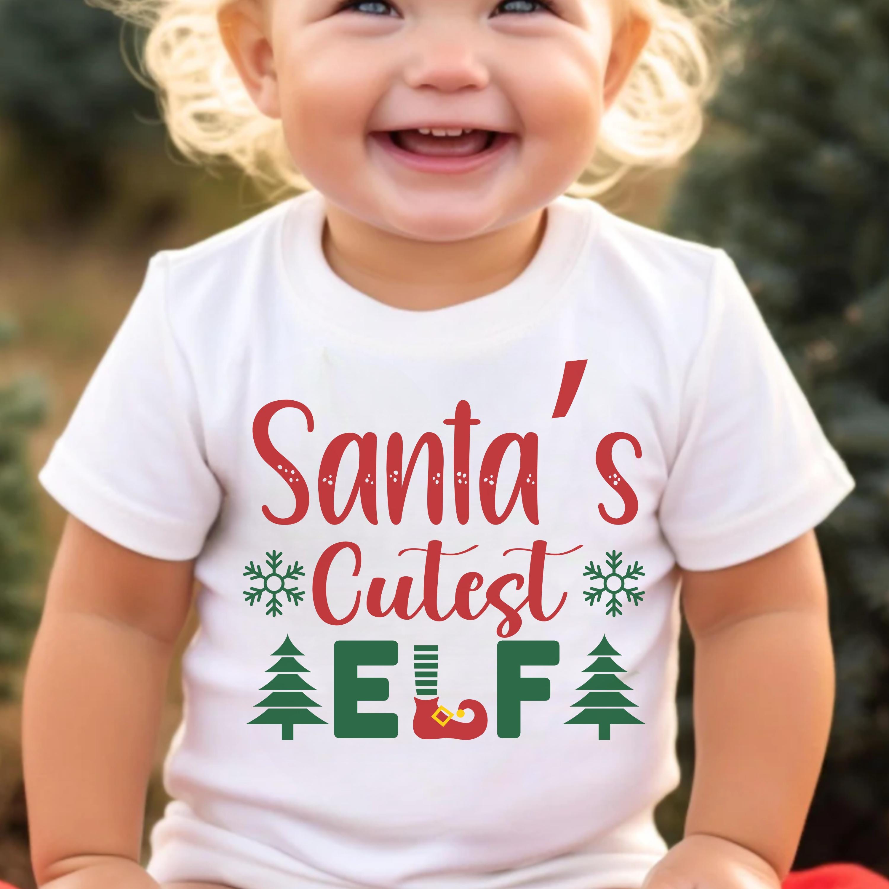Santa's Cutest Elf SVG Png Dxf DTF/G Digital Cut File Cricut Silhouette ...