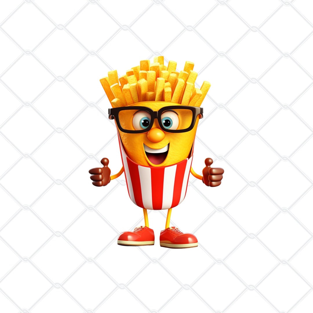 French Fries Cool Clipart Digital Download Digital or Printable Cartoon ...