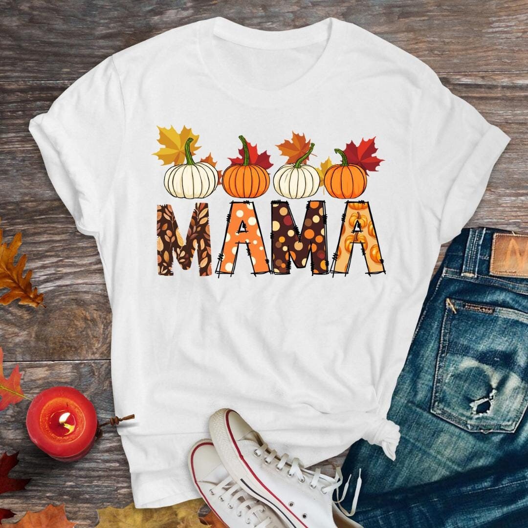 Fall Mama PNG Pumpkin Fall Vibes Png Doodle Letters Autumn Png DTF DTG ...