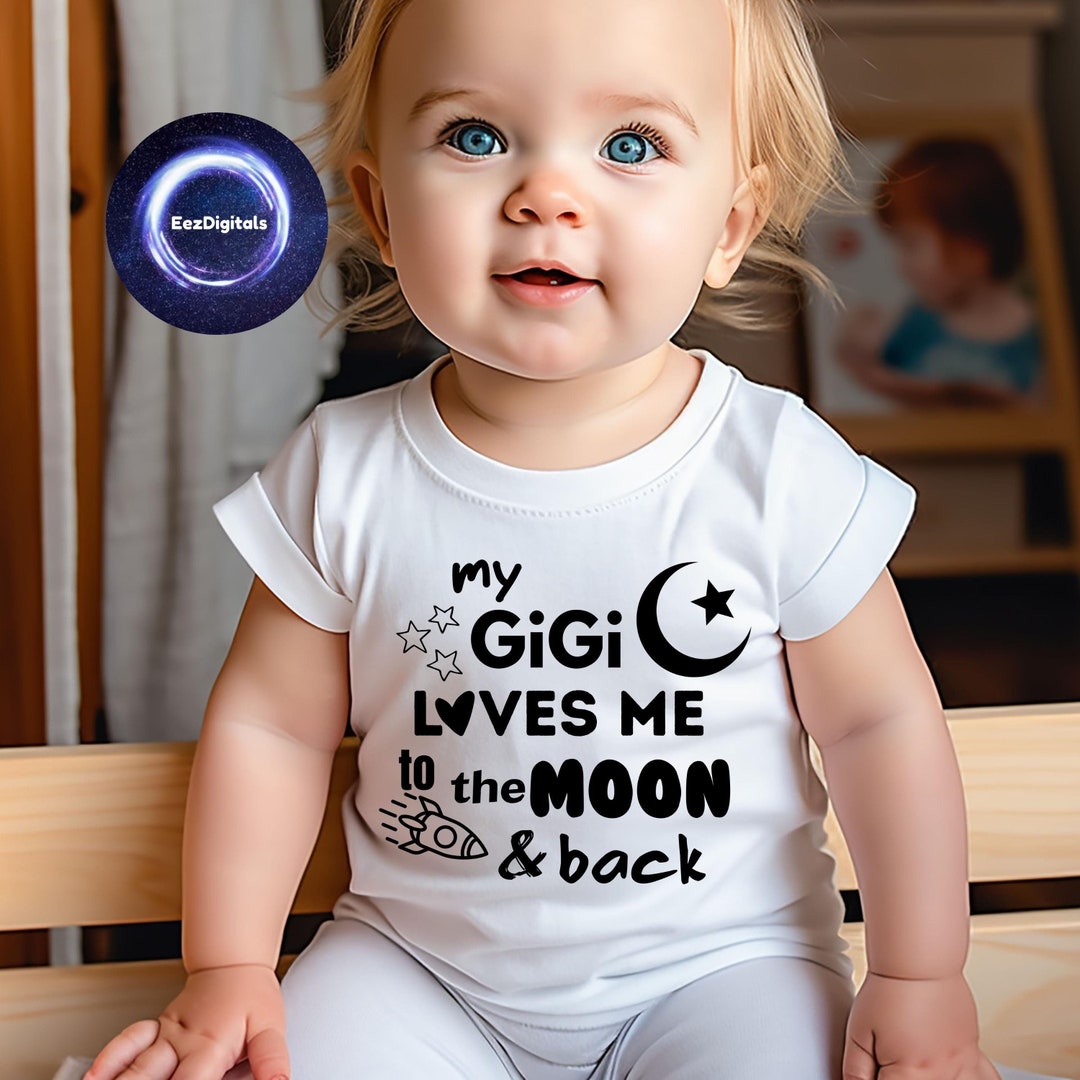 Gigi SVG My Gigi Loves Me to the Moon and Back Mimi Png Grandchild SVG ...